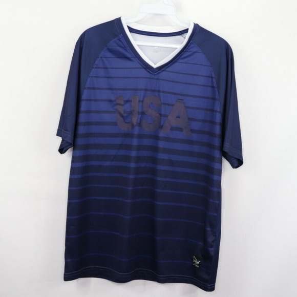 Mitre | Shirts | Mitre Team Usa World Cup Soccer Jersey Striped S ...